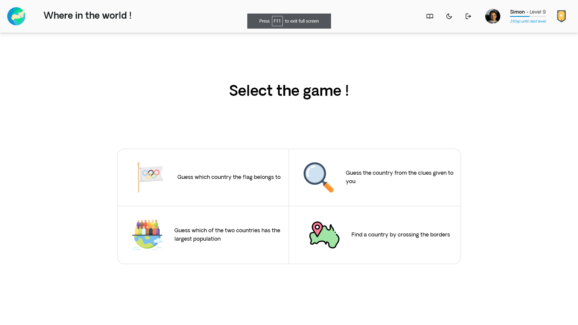 GitHub - MolletSimon/where-in-the-world-the-game: [REACT.JS] Geography ...