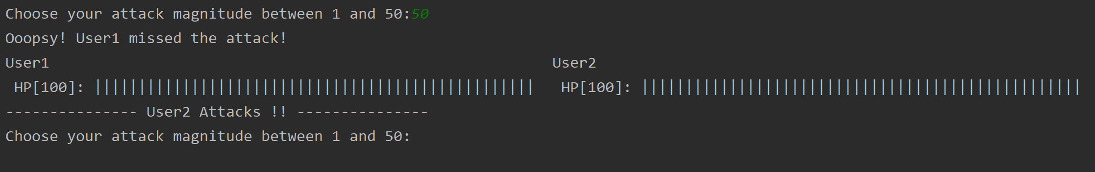 GitHub - talhasagdan/Console-based-2-player-combat-game: Basic console ...