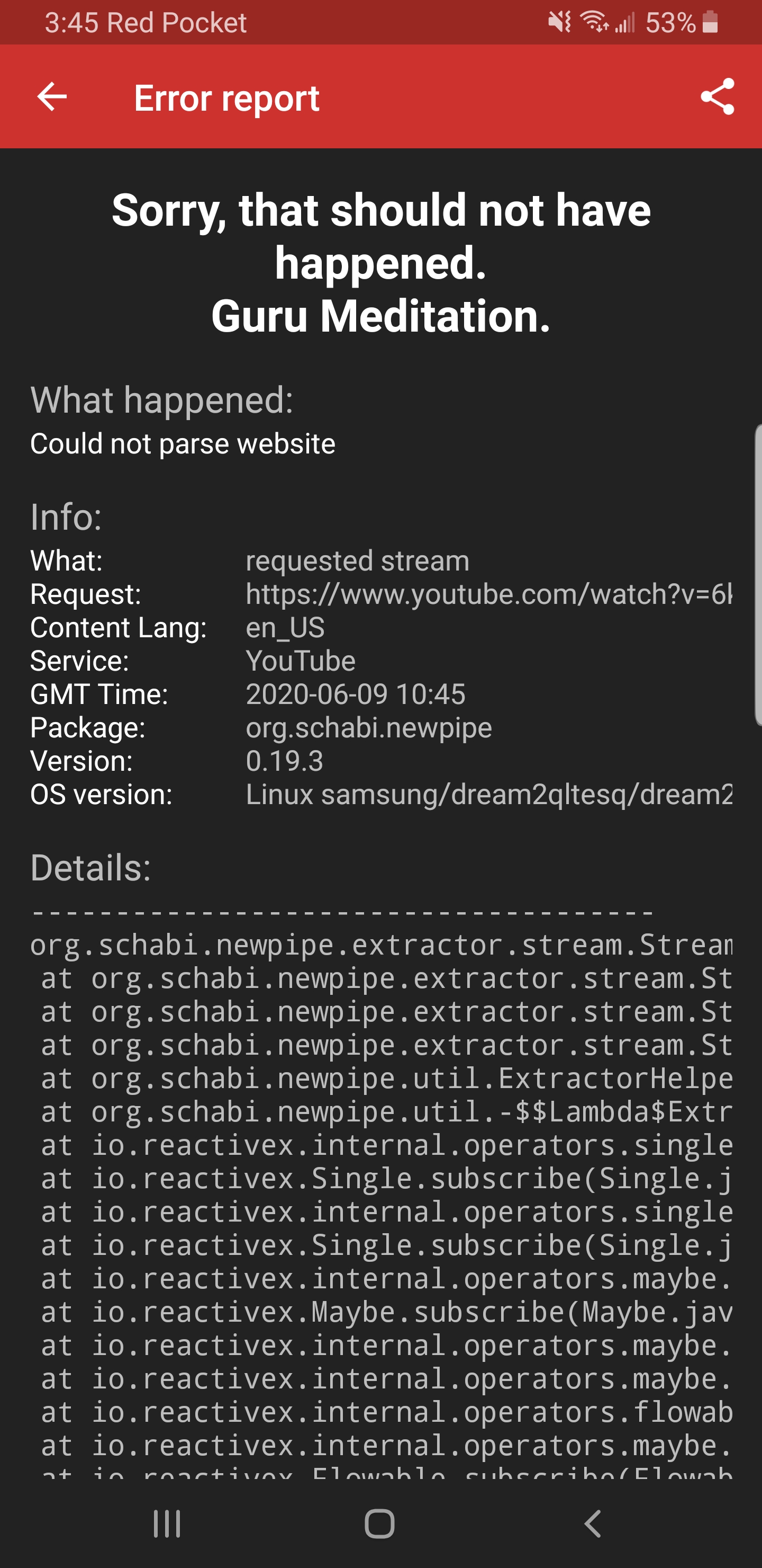 Unable to parse website links · Issue #3767 · TeamNewPipe/NewPipe · GitHub