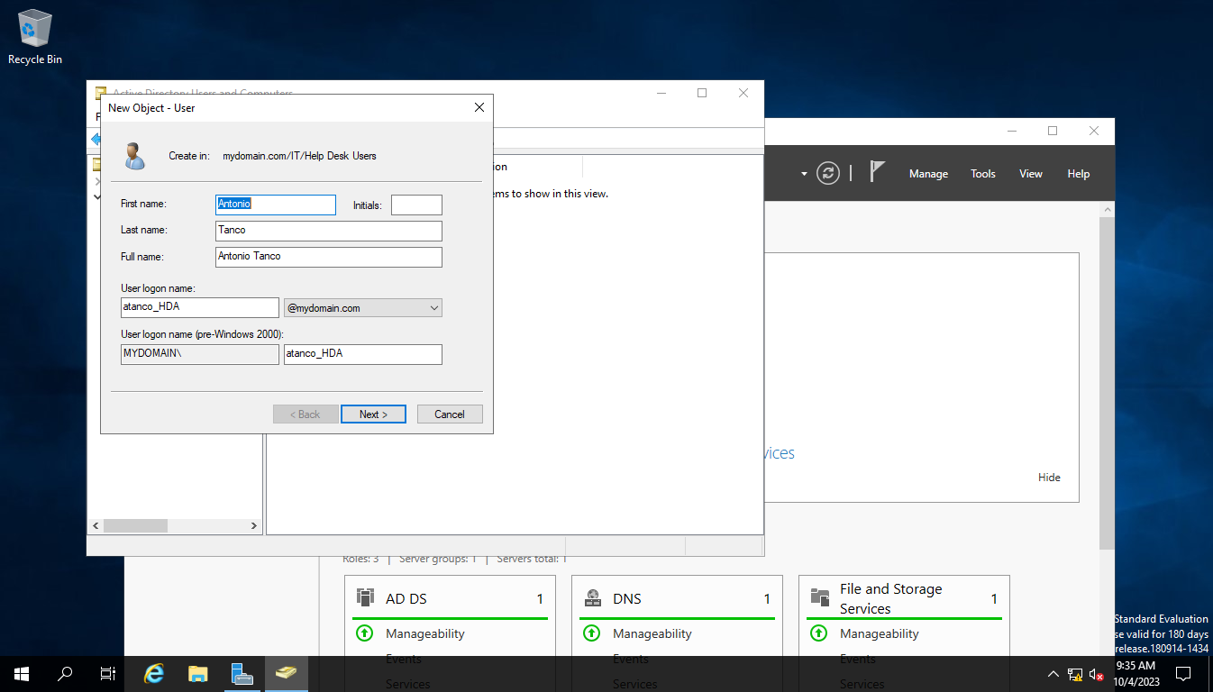 GitHub - AntonioTanco/ActiveDirectoryLab: Creating an Active Directory Home Lab