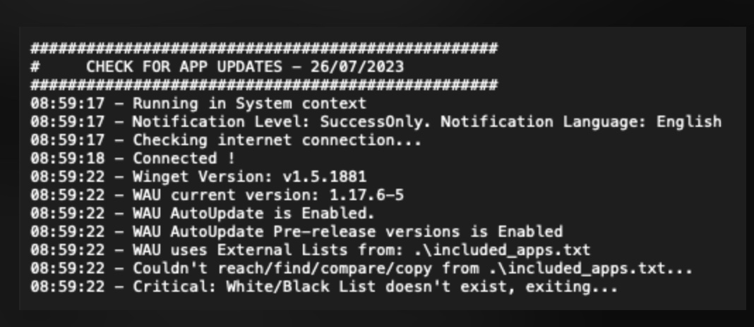 Only update specific apps · Issue #36 · Romanitho/Winget-AutoUpdate ...