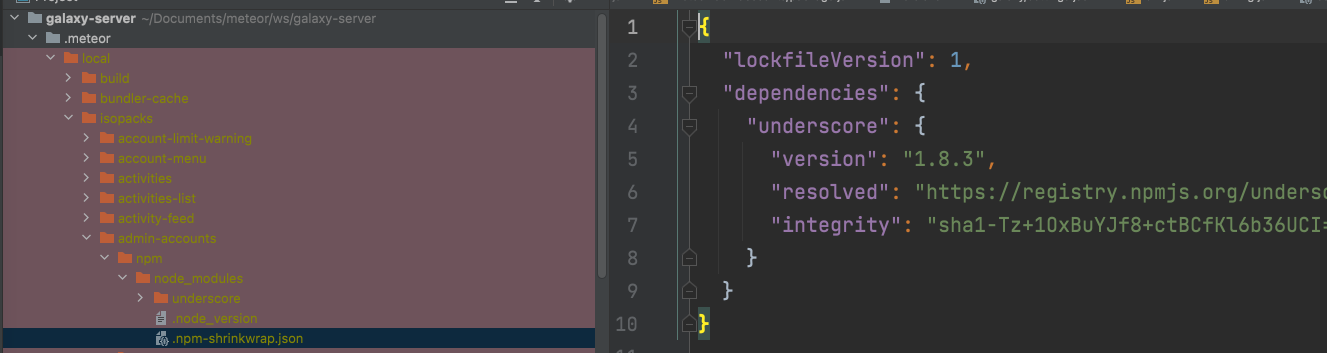 Add Npm Packages From Meteor Packages To Package Lock Or Create A Top Level Lockfile · Meteor