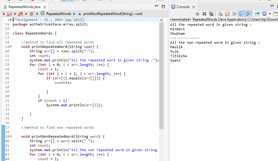 Assignment25_Astha by Asthasrivas · Pull Request #997 · KrishnaKTechnocredits/JAVATechnoAug2022 ...