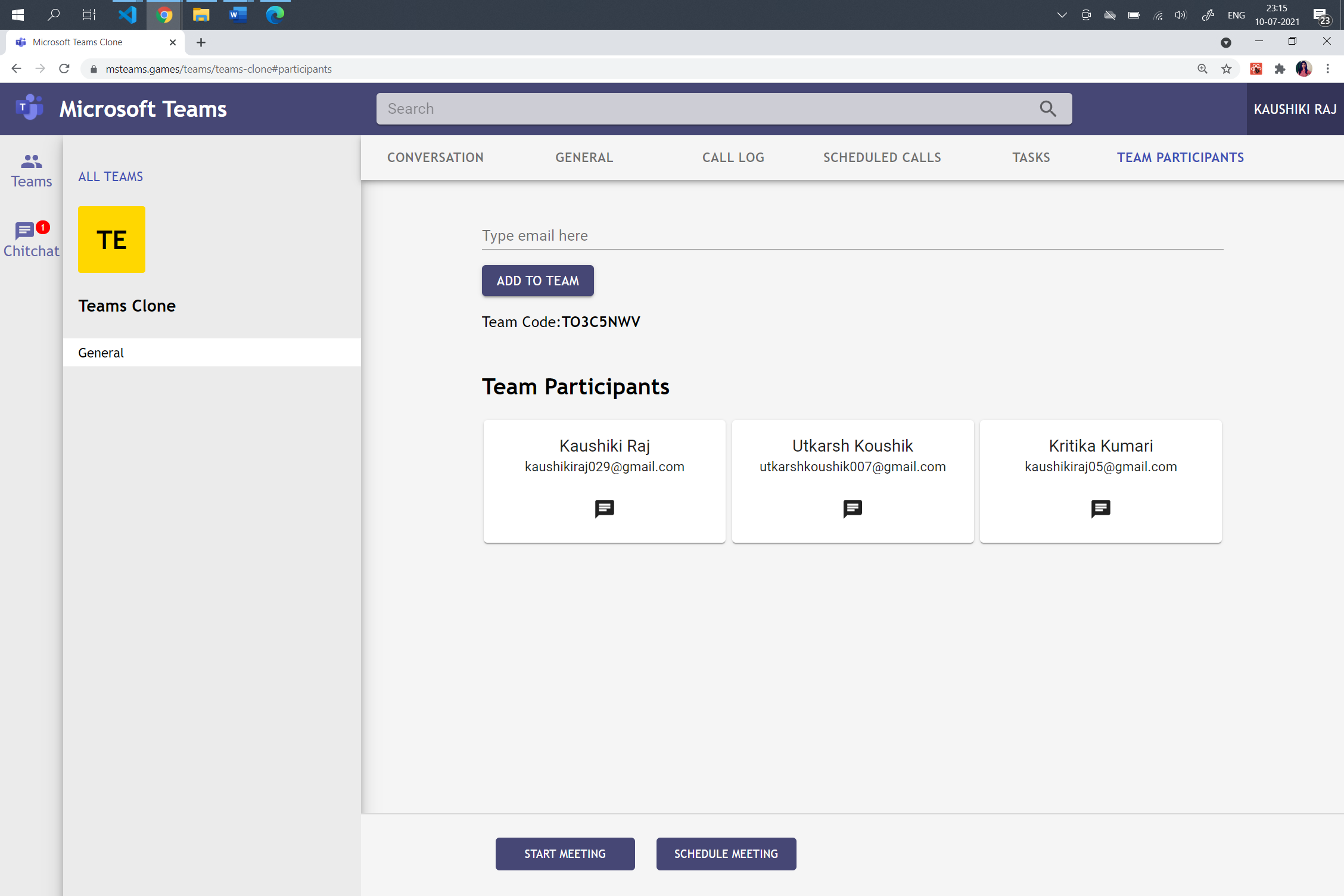 GitHub - NiviShukla/Microsoft-Teams-Clone