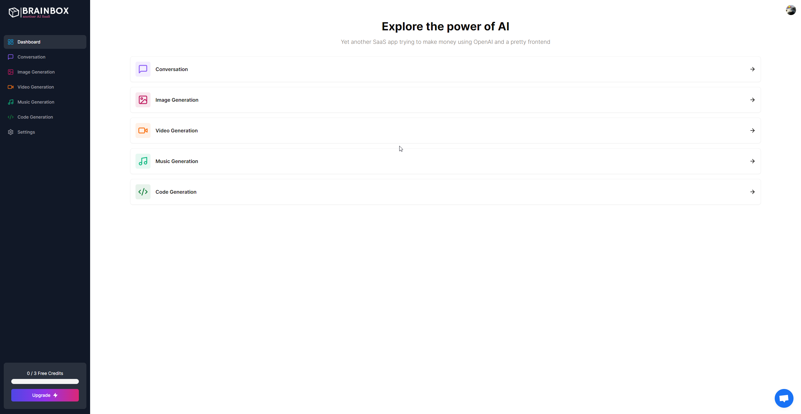 GitHub - AndrewCathcart/brainbox: AI SaaS Platform