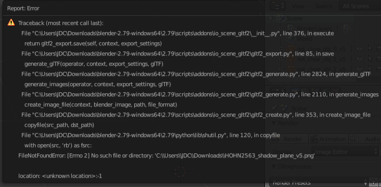 Error has occurred while saving object to gltf · Issue #313 ...