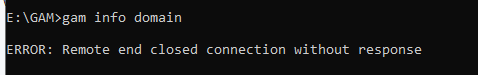 Getting ERROR: Remote end closed connection without response · Issue #1549 · GAM-team/GAM · GitHub