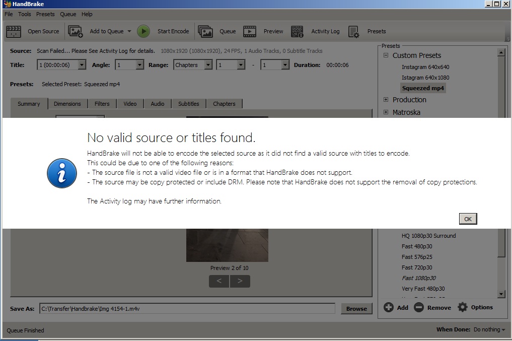Not batching all videos from folder (Handbrake 1.1.2) · Issue #1616 · HandBrake/HandBrake · GitHub