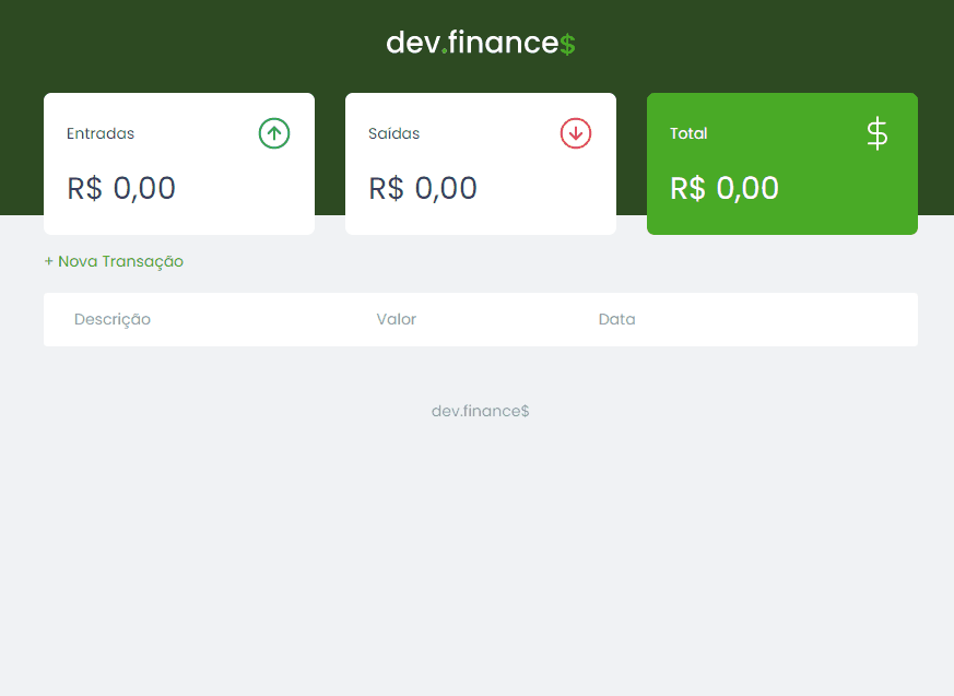 GitHub - danilovictor2004/DevFinance: Projeto desenvolvido na Maratona Discover 1 da Rocketseat