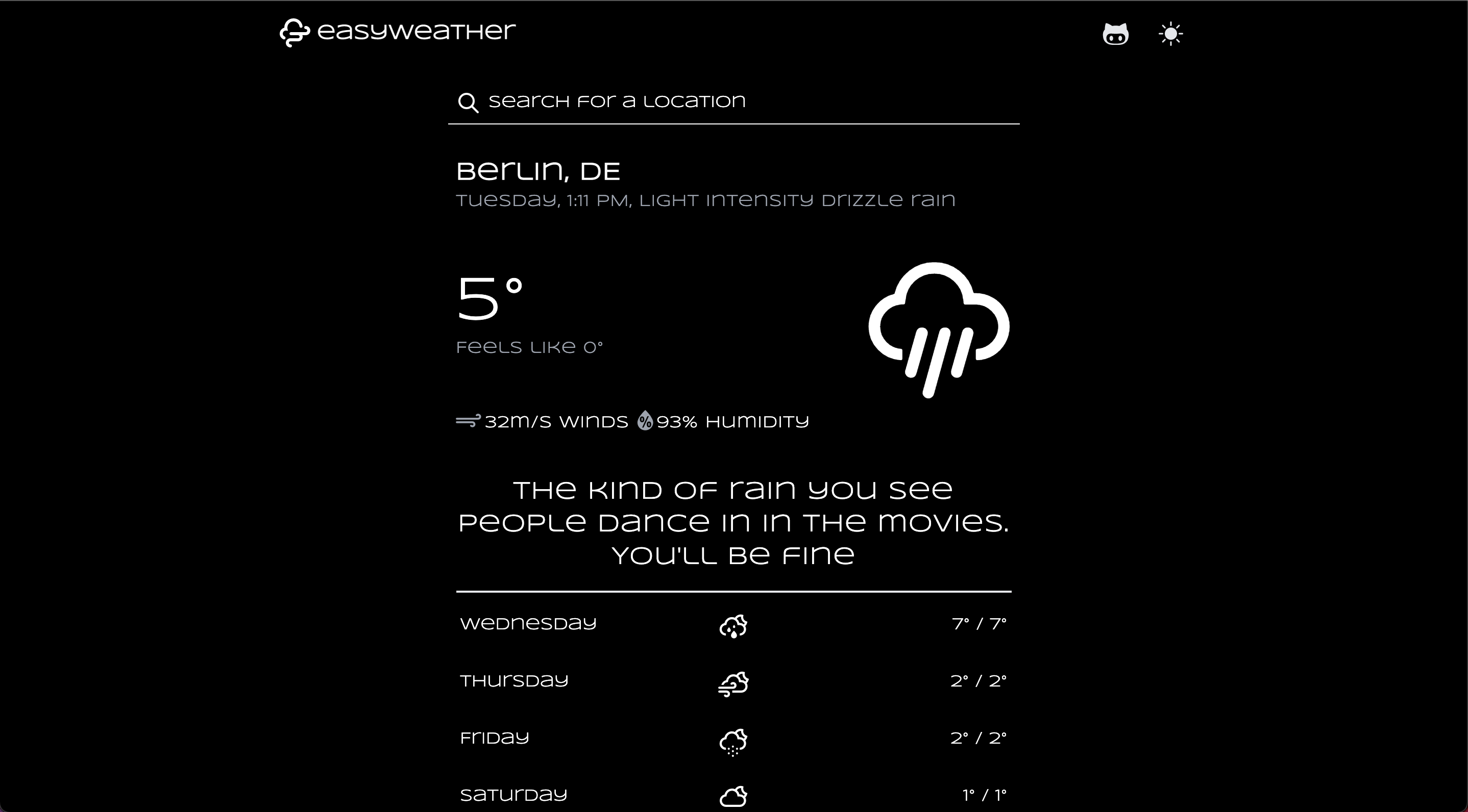GitHub - edisonabdiel/EasyWeather: A simple yet robust weather app.