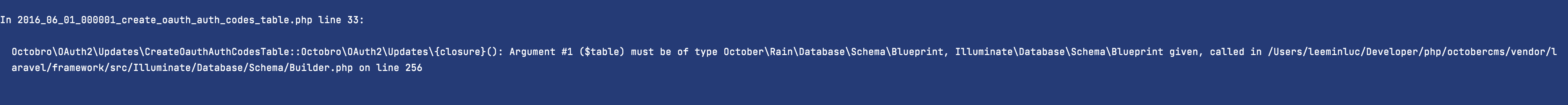 Migrate Failed · Issue 5647 · Octobercmsoctober · Github 