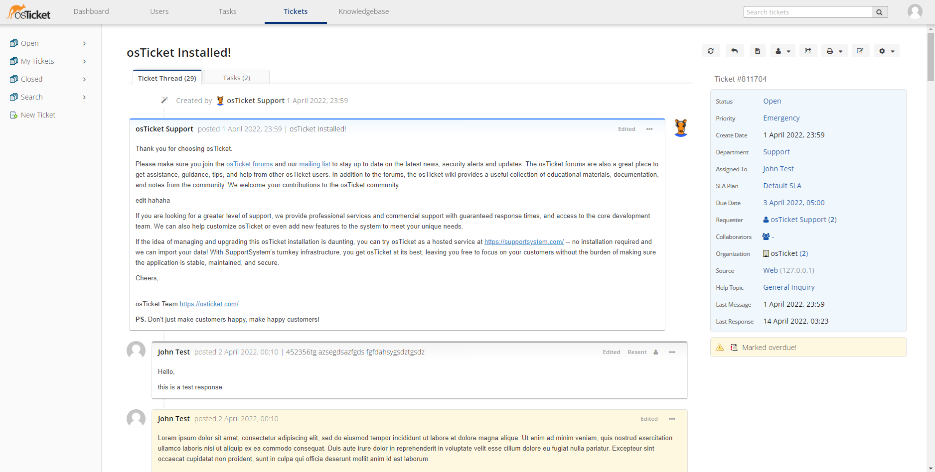 OSTicket 1.16.2 - Staff Control Panel cleaner UI, navigation sidebar ...