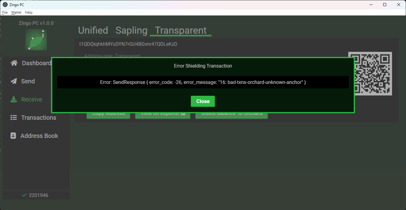 Error: SendResponse { error_code: -26, error_message: "16: bad-txns ...