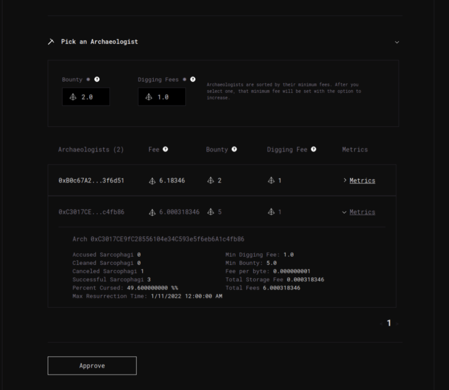 Ability to deselect an Archaeologist · Issue #27 · sarcophagus-org/sarcophagus-app · GitHub