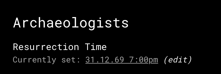 Bug: Default Resurrection Time on Select Archaeologist · Issue #241 · sarcophagus-org ...
