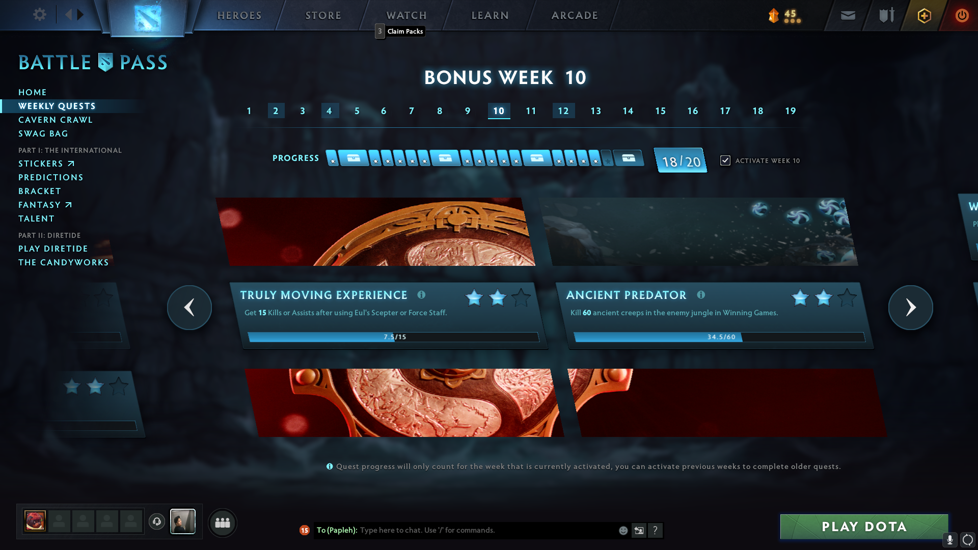 Weekly quest not counting · Issue #5447 · ValveSoftware/Dota2-Gameplay · GitHub