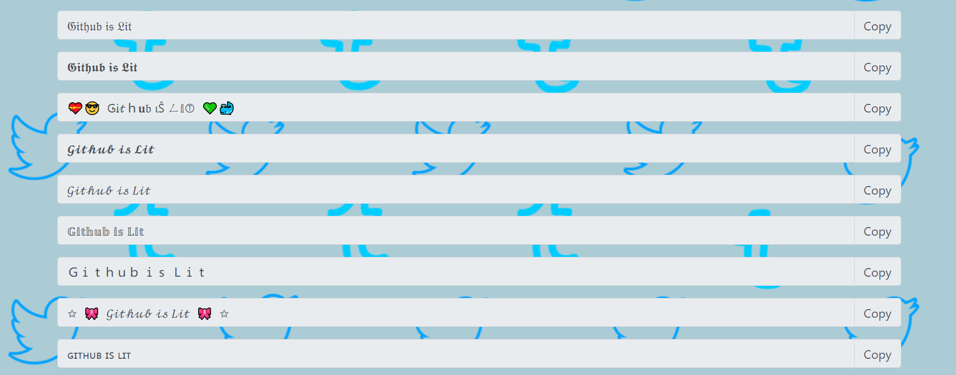 GitHub - niftyakash/twitter-fonts-website: Built a website and hosted ...