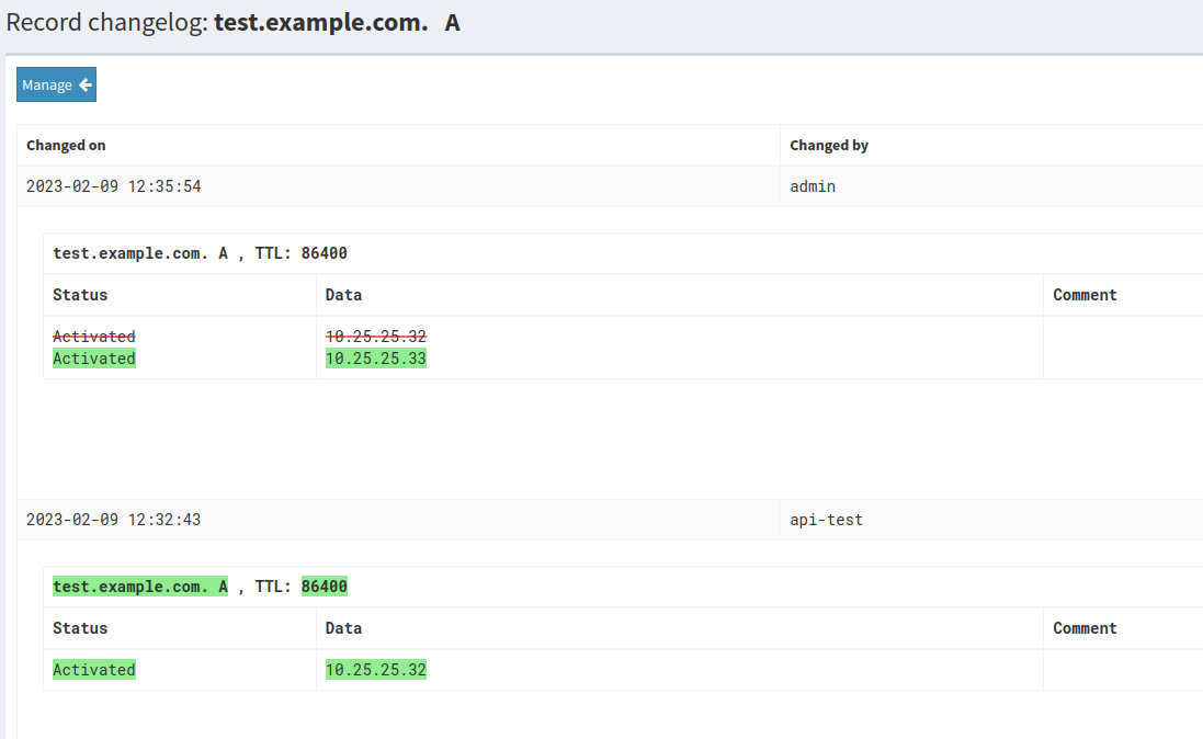 Per-record changelog does not show changes made through API · Issue #1375 · PowerDNS-Admin ...