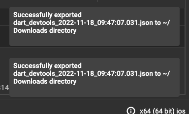 Successful download message notification occurring twice when exporting ...