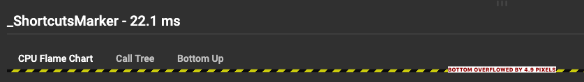Render Overflow Error On Timeline Screen · Issue 1545 · Flutter Devtools · Github