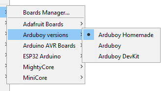 Problem with Arduino IDE v1.8.13 (Windows 10) · Issue #6 · MrBlinky/Arduboy-homemade-package ...