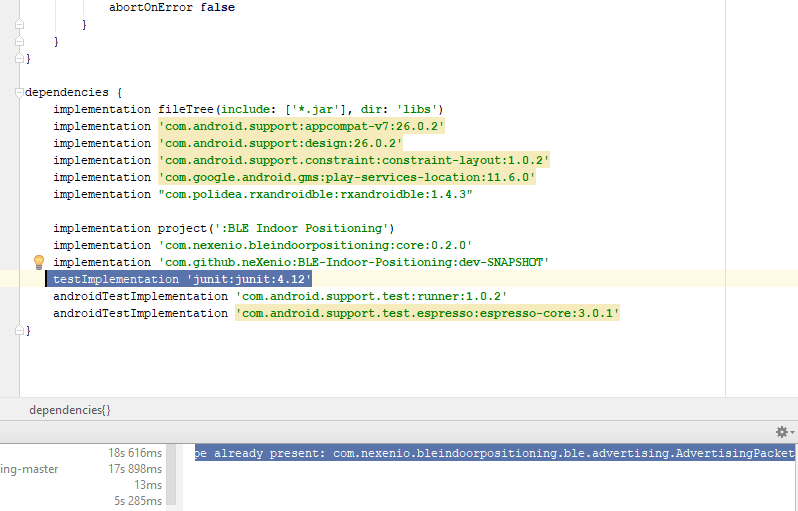 Error: Program type already present · Issue #123 · neXenio/BLE-Indoor-Positioning · GitHub
