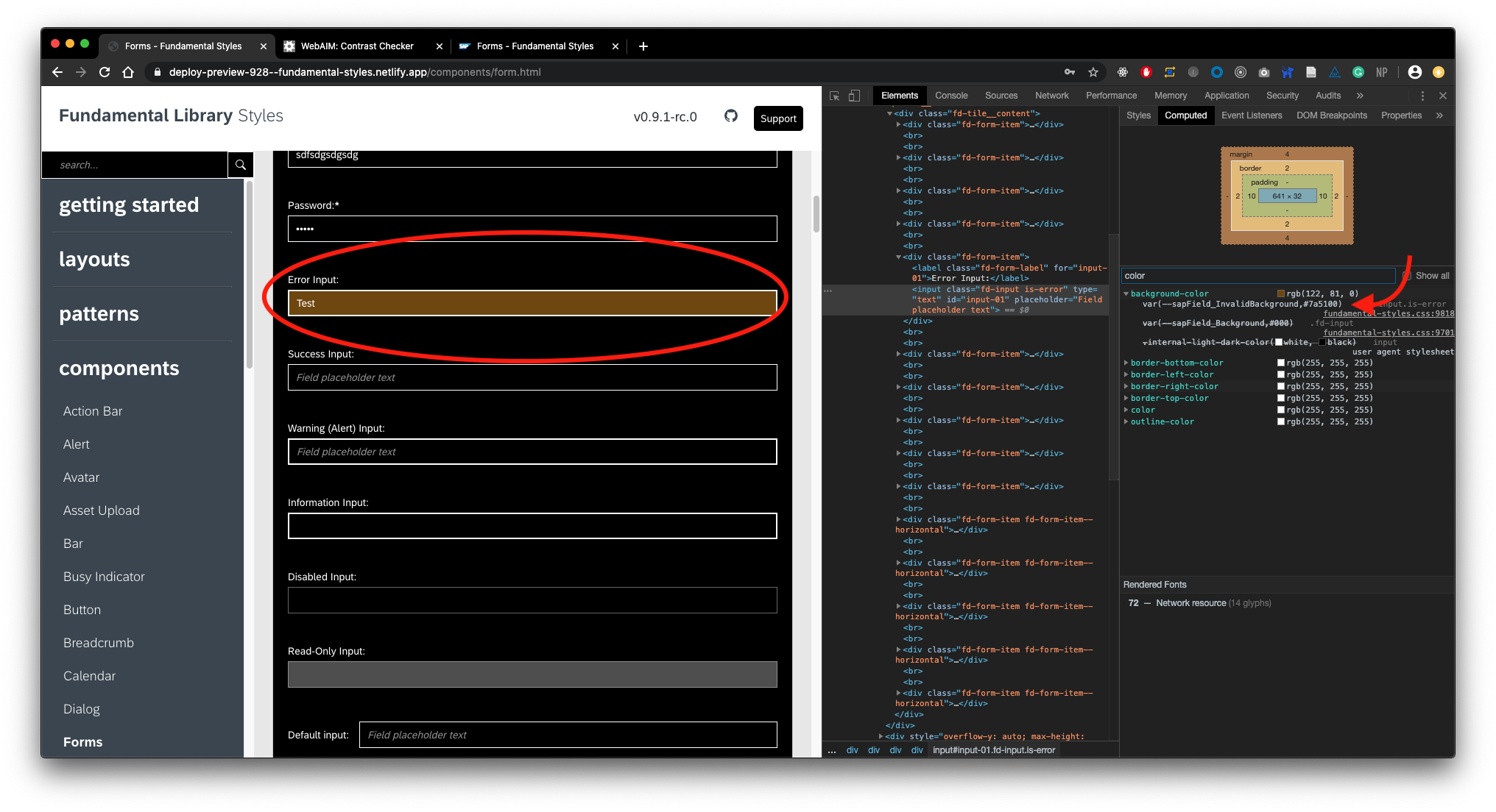 'High Contrast Black' theme Form WCAG AAA contrast compliance · Issue ...