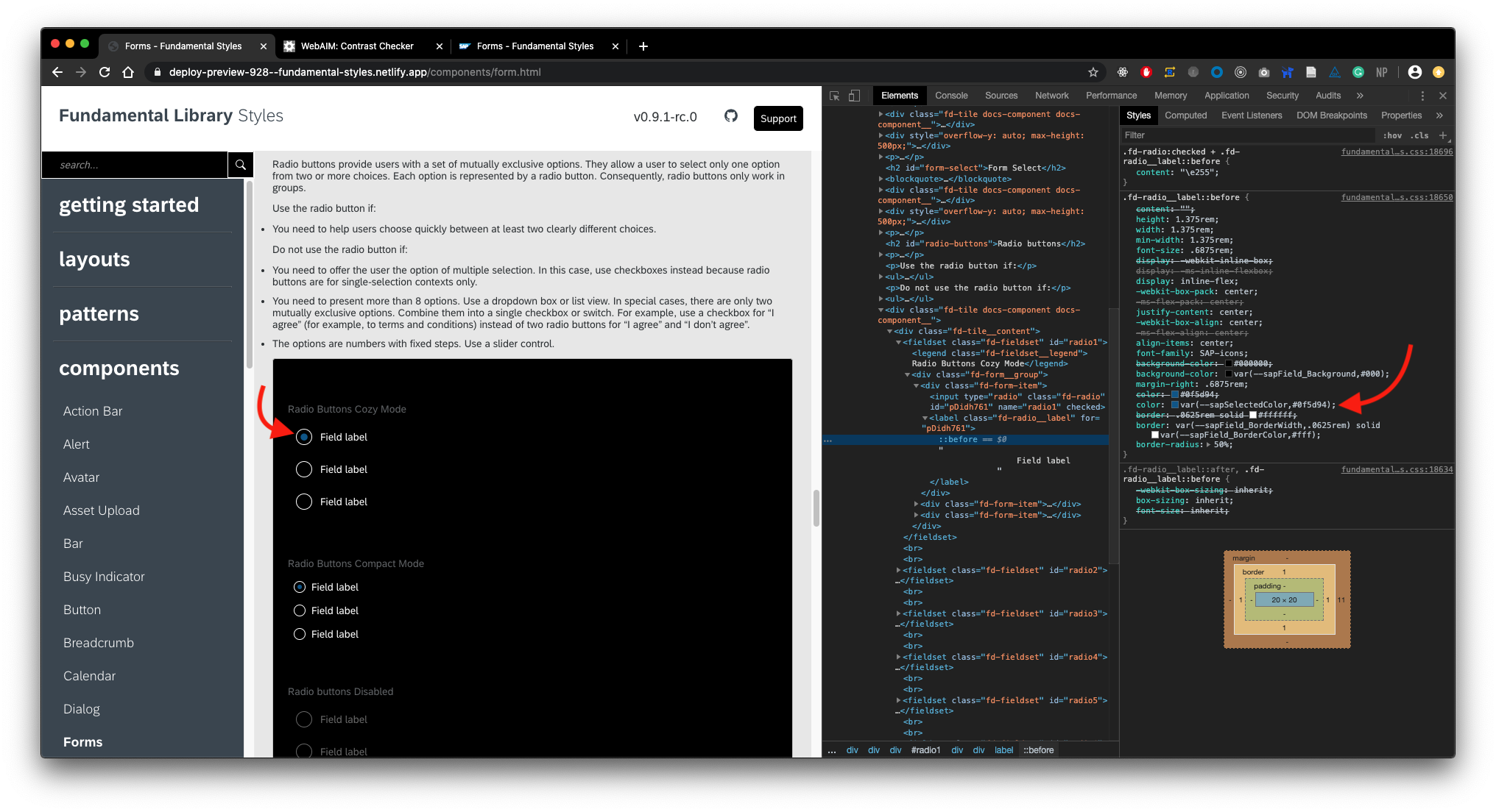 'High Contrast Black' theme Form (Radio buttons and default Checkbox ...