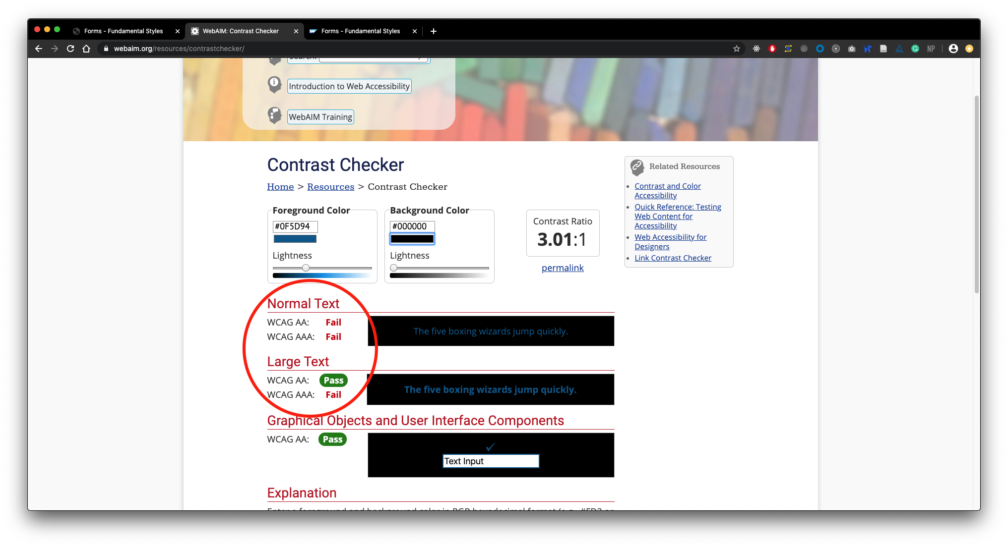 'High Contrast Black' theme Form (Radio buttons and default Checkbox ...