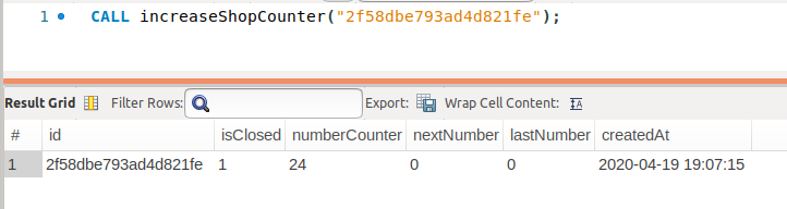 Mysql Incorrect Returned Value When Calling Stored Procedure · Issue 
