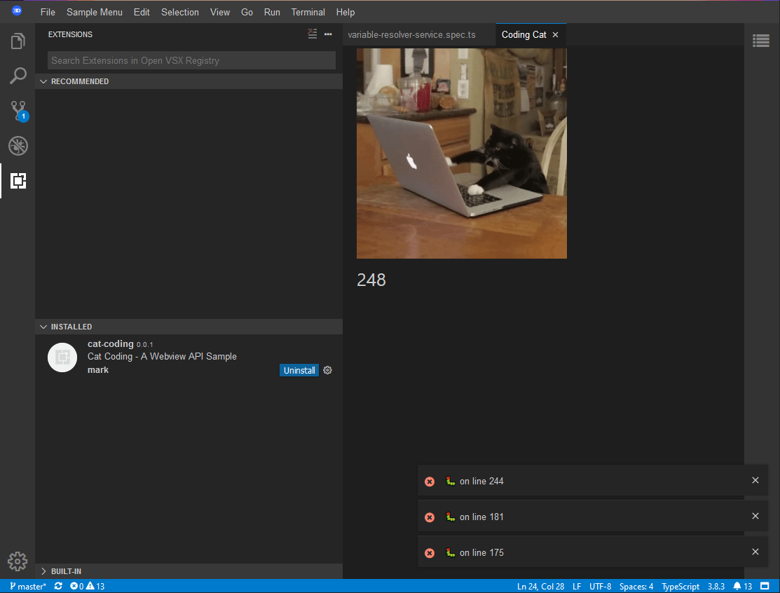WebView Extensions fails to load their links · Issue #10036 · eclipse ...