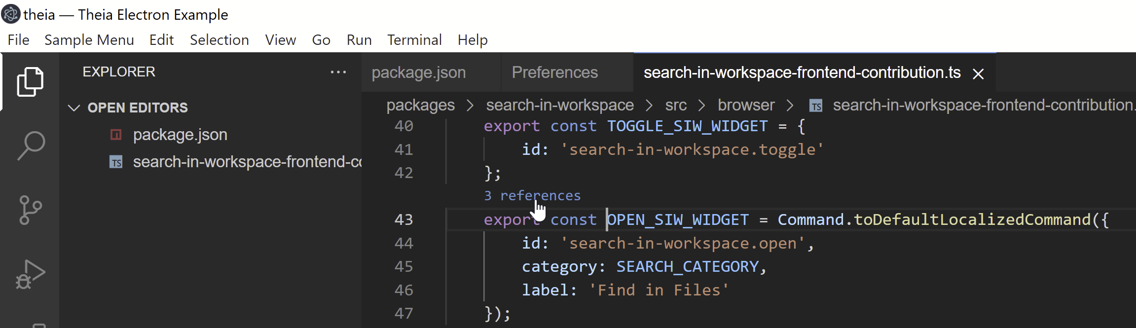 CodeLens support broken on electron · Issue #10879 · eclipse-theia/theia · GitHub