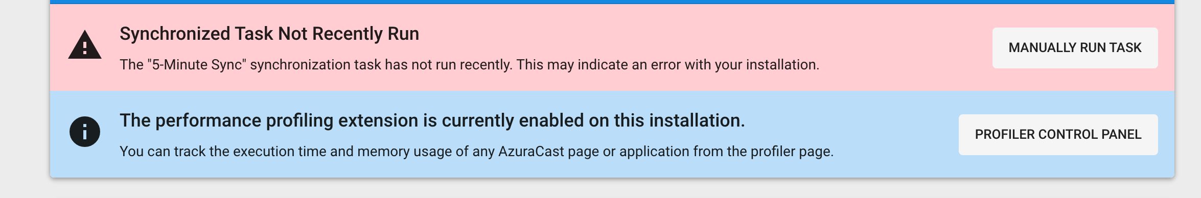 Synchronized Task Not Recently Run Error notification after updating · Issue #4095 · AzuraCast ...