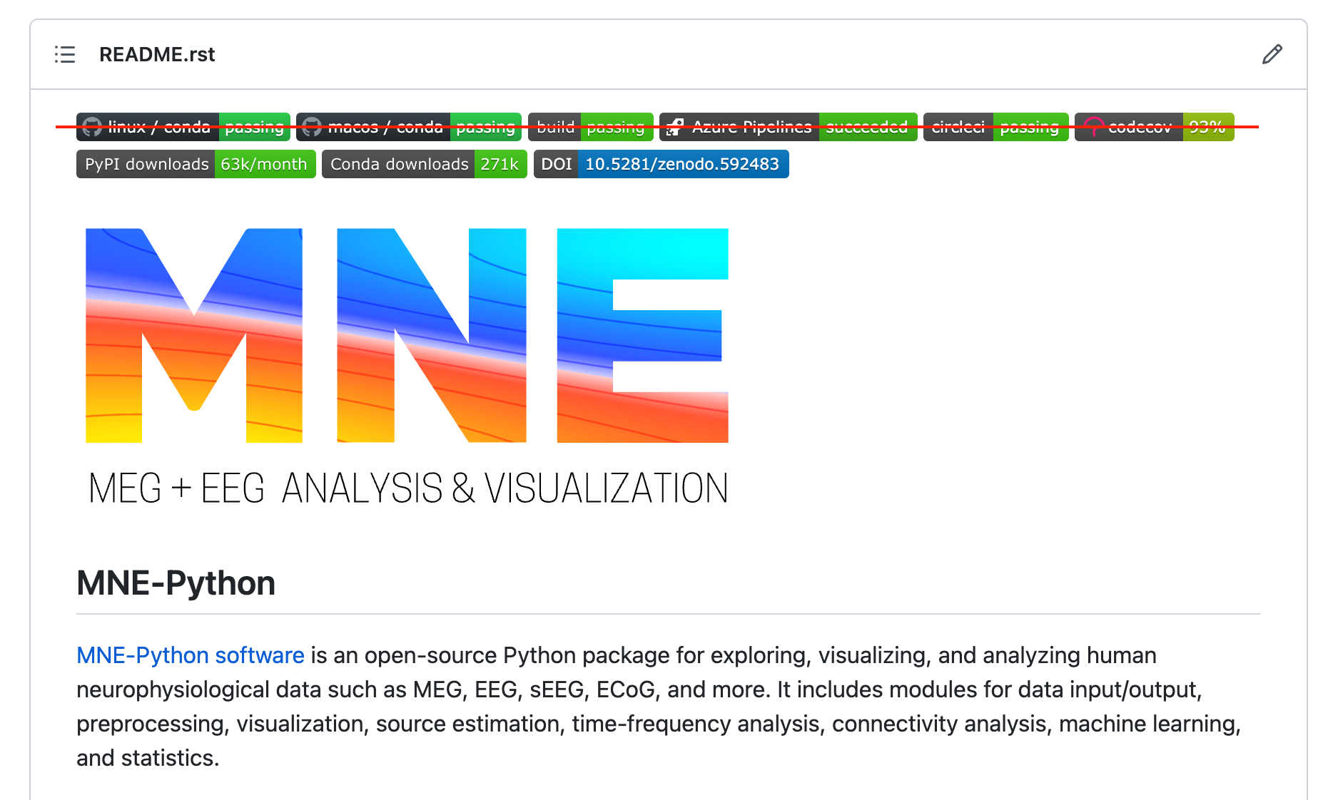 Consider removing some badges · Issue #11551 · mne-tools/mne-python · GitHub