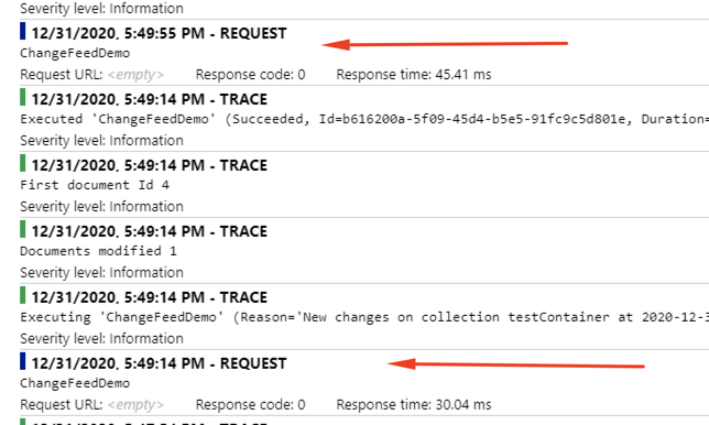 Change Feed processor records invocations as 'request' telemetry in Application Insights · Issue ...