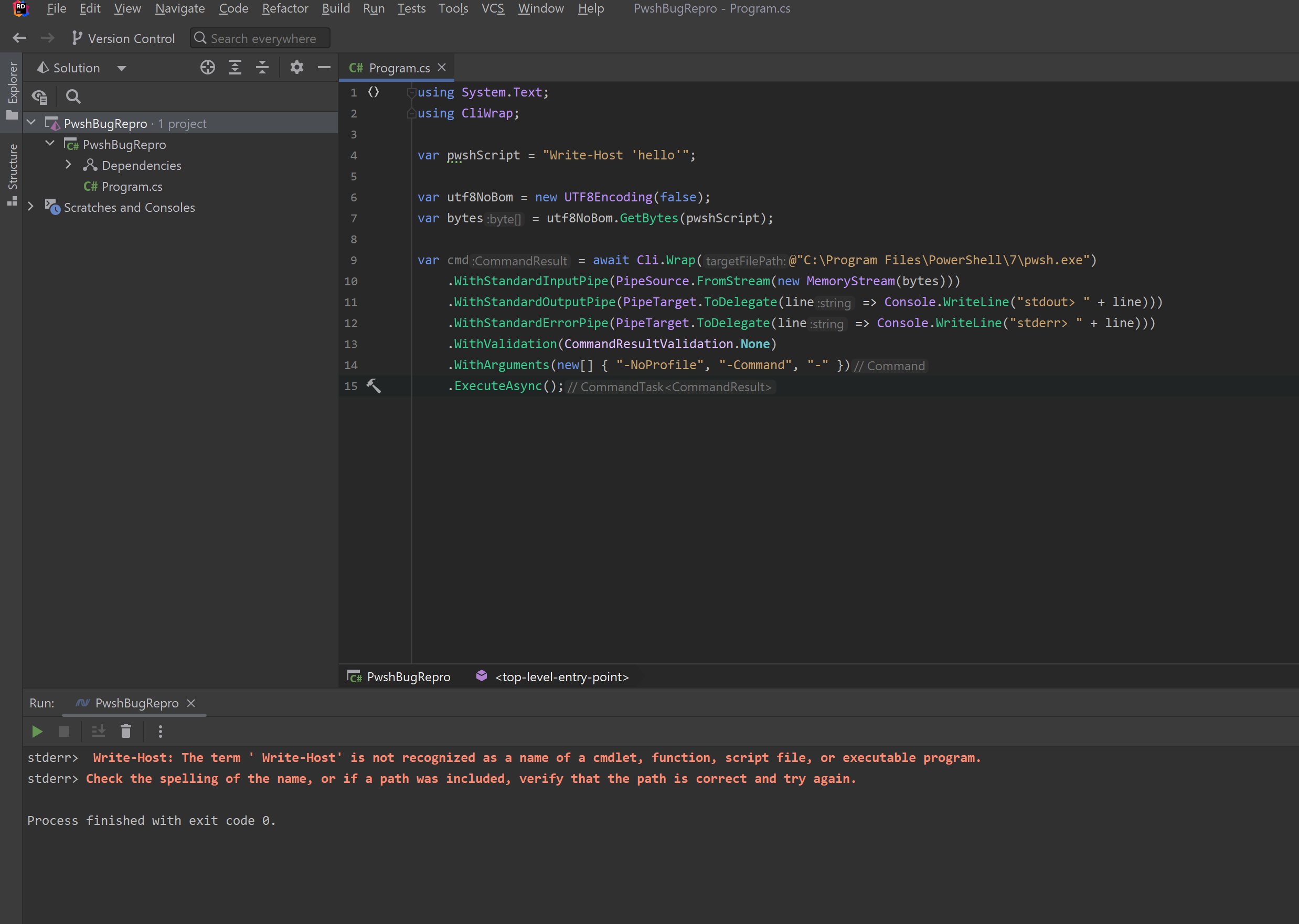 When Using Net Framework Instead Of Net Core There Are Problems With Stdin Encoding · Issue