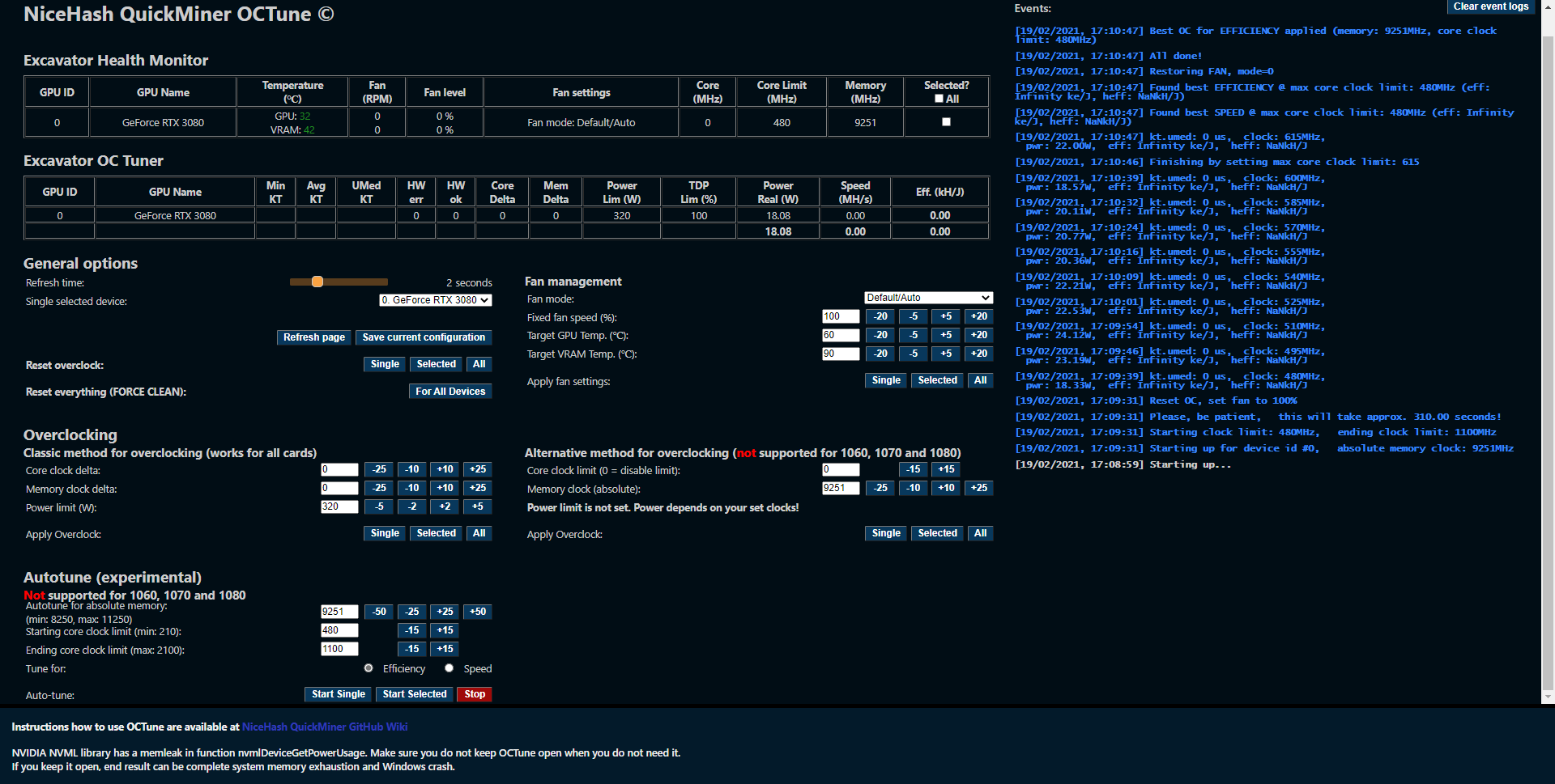 OCTune no longer works after update · Issue #58 · nicehash/NiceHashQuickMiner · GitHub