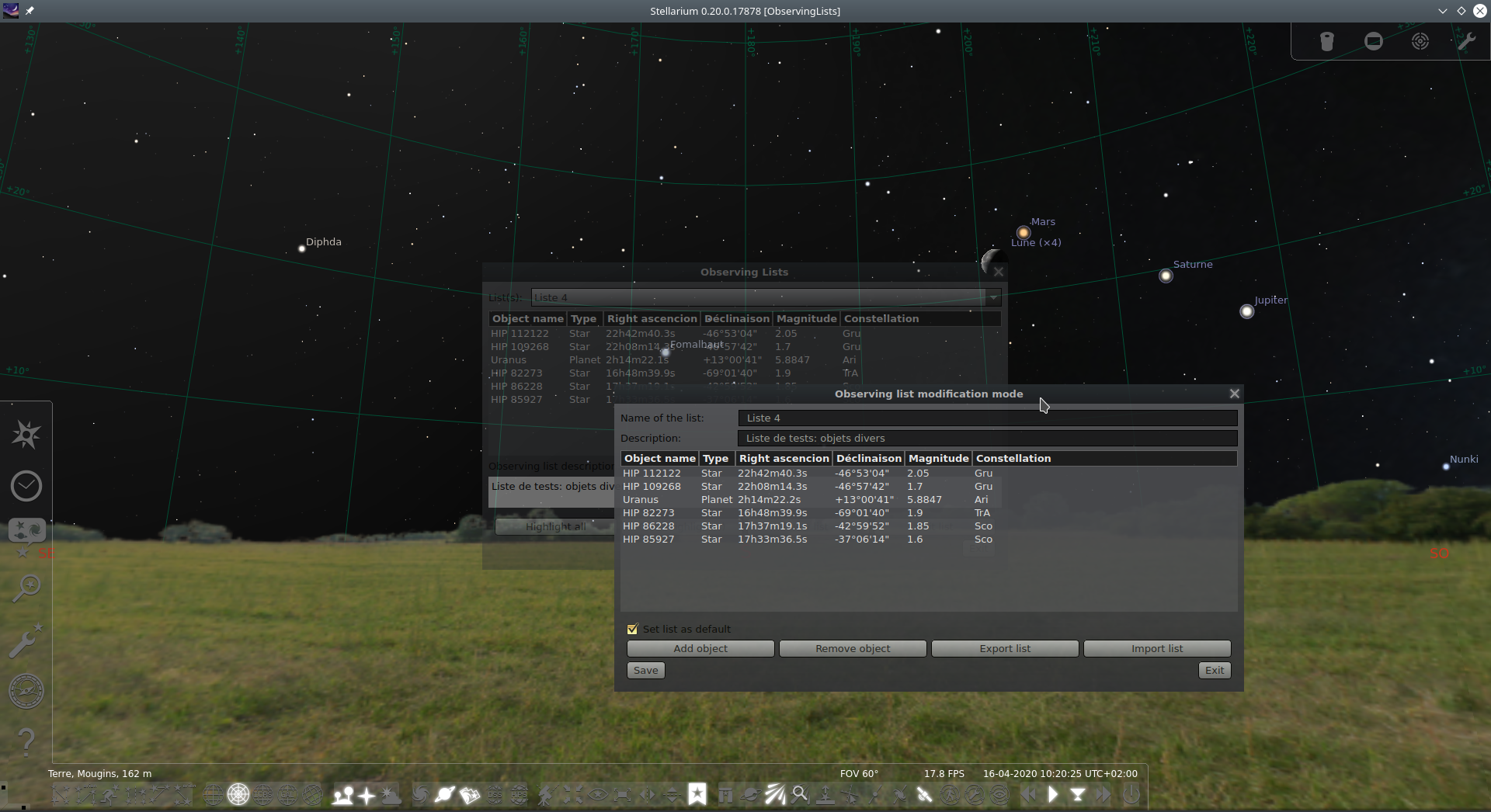 Bookmarks becomes Observing List · Issue #976 · Stellarium/stellarium · GitHub