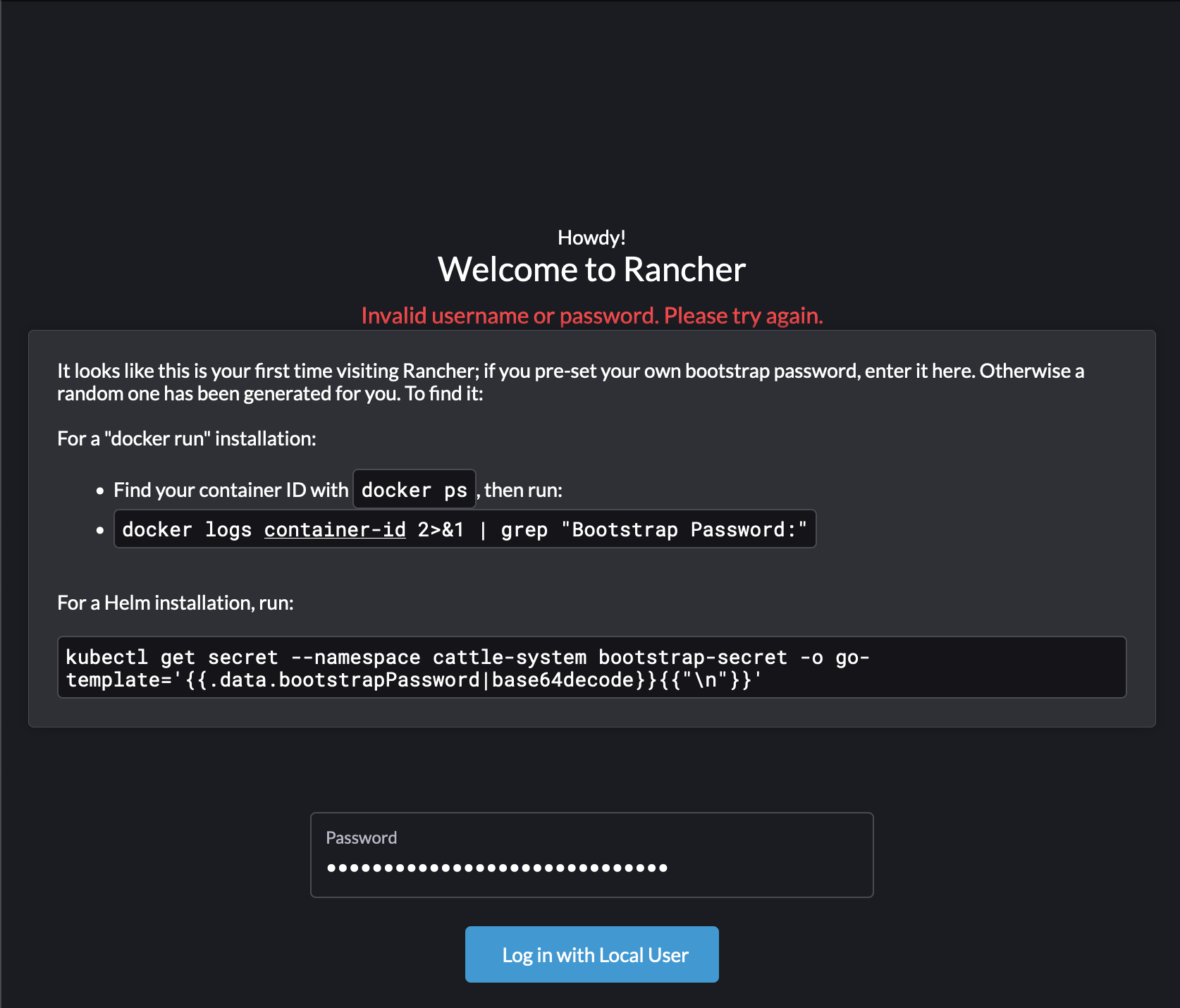 Cannot Login To Rancher · Issue 34920 · Rancherrancher · Github