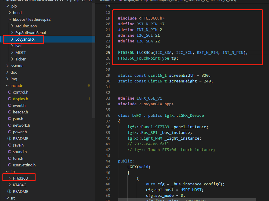 Touch not working, where am I going wrong? · Issue #219 · lovyan03/LovyanGFX · GitHub