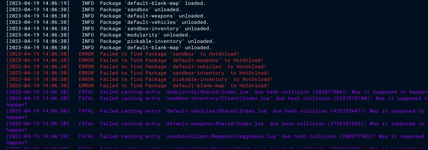 Double reloading packages breaks clientside · Issue #894 · nanos-world/issues · GitHub