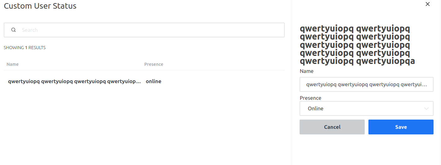 [BUG] No maxlength defined for custom user status · Issue #16533 · RocketChat/Rocket.Chat · GitHub