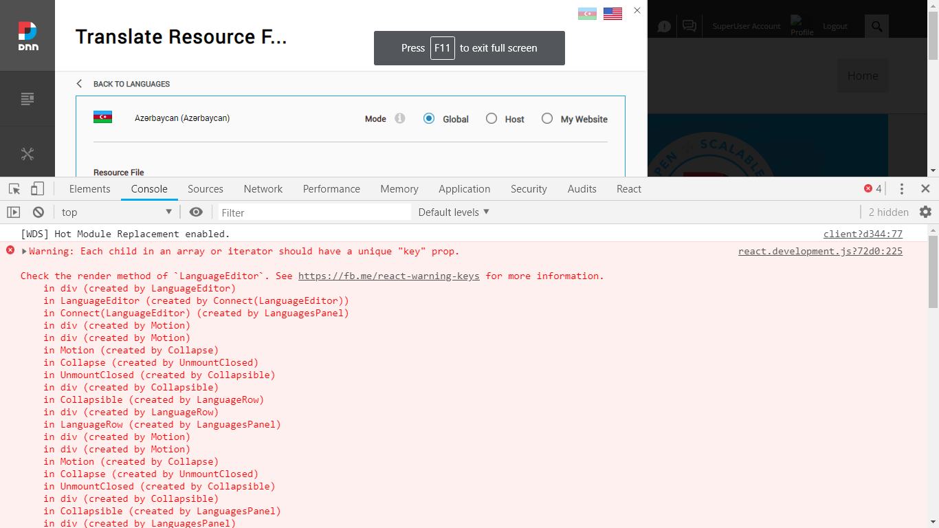 Browser warning under PB > Settings > Site Settings > Language(tab) · Issue #357 · dnnsoftware ...