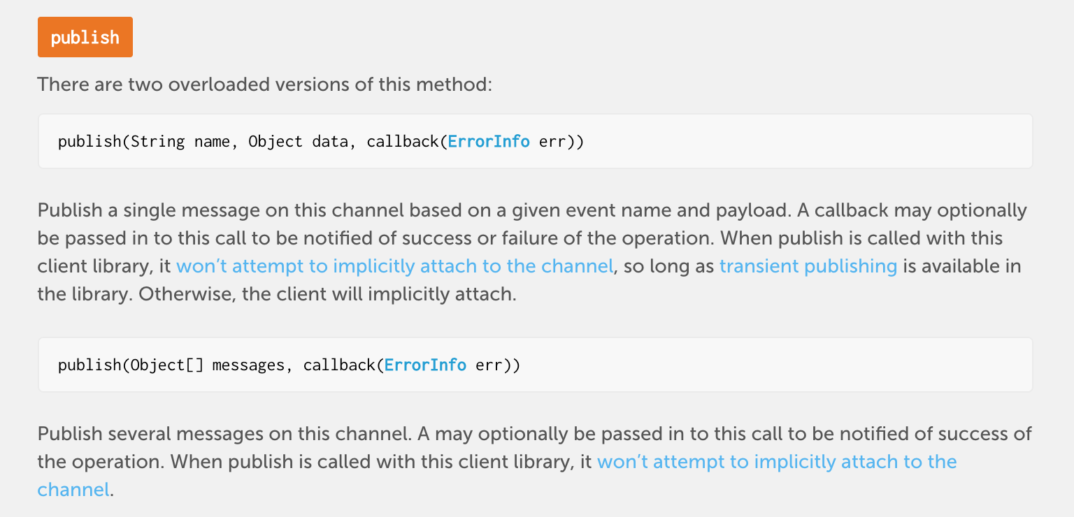 Publish with a single Message object · Issue #644 · ably/docs · GitHub