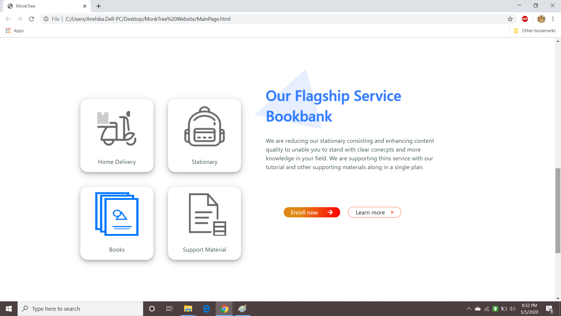 GitHub - Anshika-Jain/MonkTreeWebsite