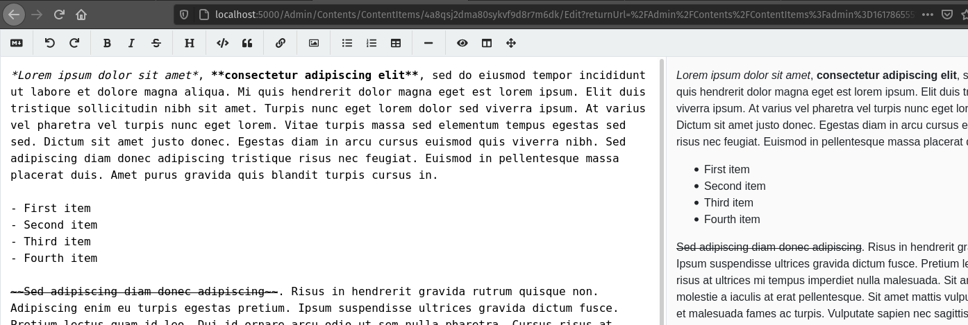 Markdown Strikethrough · Issue #7422 · OrchardCMS/OrchardCore · GitHub