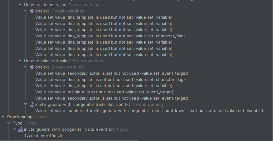 CK3 Modding: Plugin produces IDE Errors upon code inspection · Issue #25 · DragonKnightOfBreeze ...