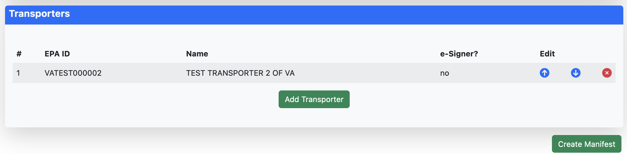 Transporter Row Actions - Delete Transporter · Issue #194 · USEPA/haztrak · GitHub