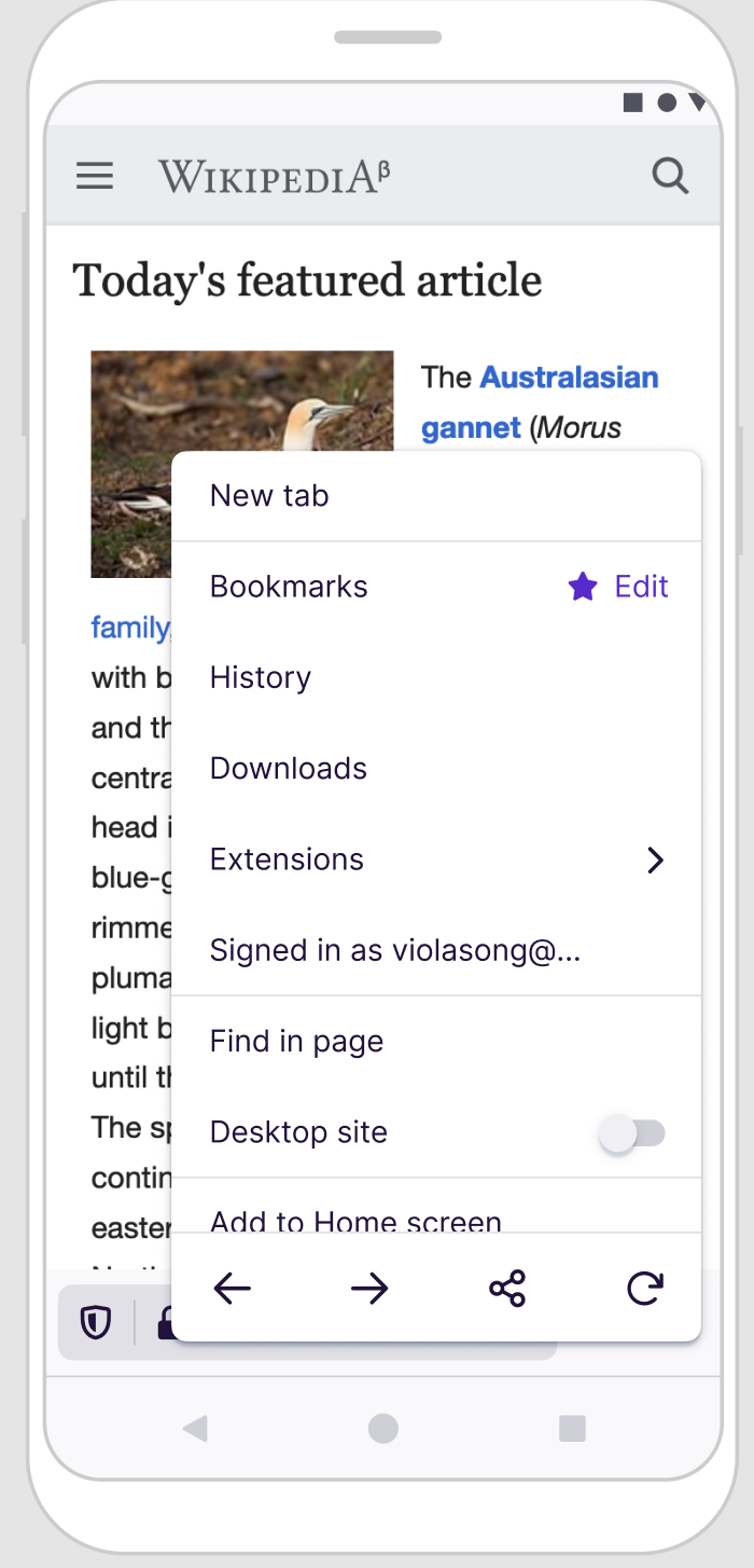 [Feature] Add navigation to three-dot menu · Issue #17802 · mozilla ...