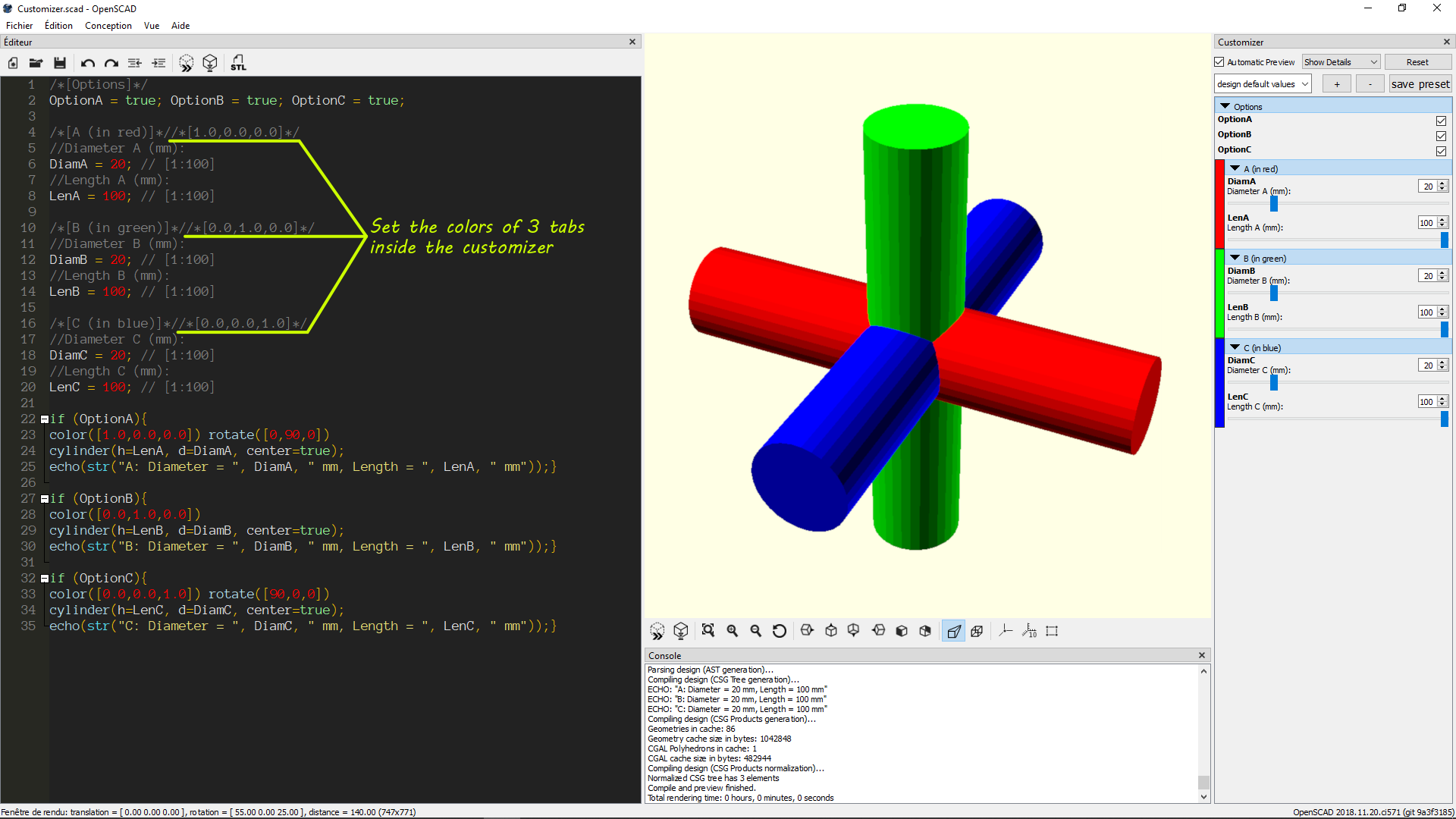 Colored tabs inside the customizer to better distinguish the parameters · Issue #2613 · openscad ...
